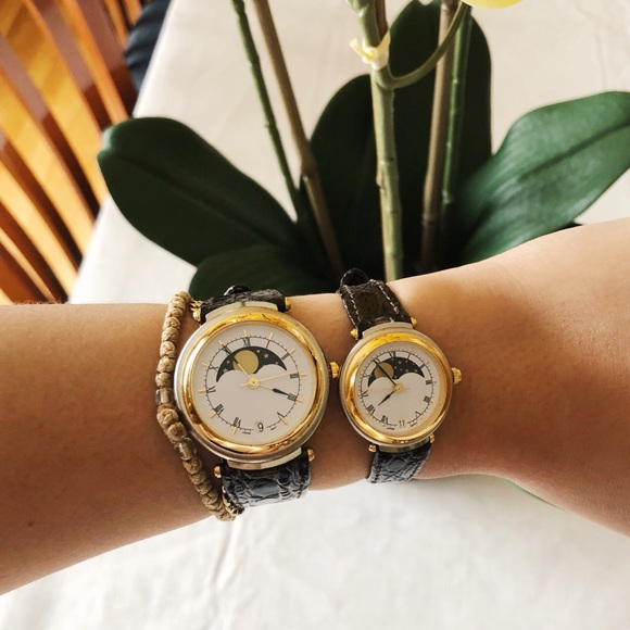 Vintage | Accessories | Vintage Moon And Stars Full Size Watch | Poshmark